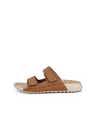 Women's ECCO® Cozmo Nubuck Two Strap Sandal | Brown