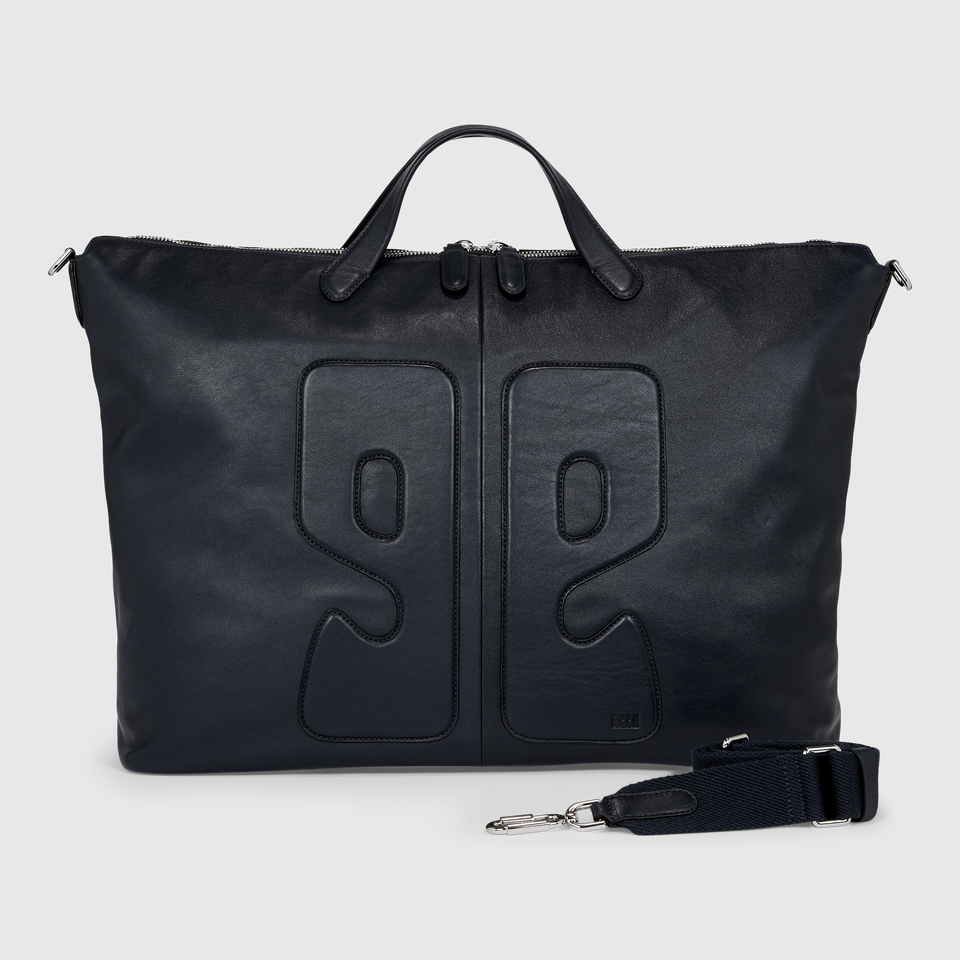 ECCO® E Weekender Leather Tote Bag | Blue