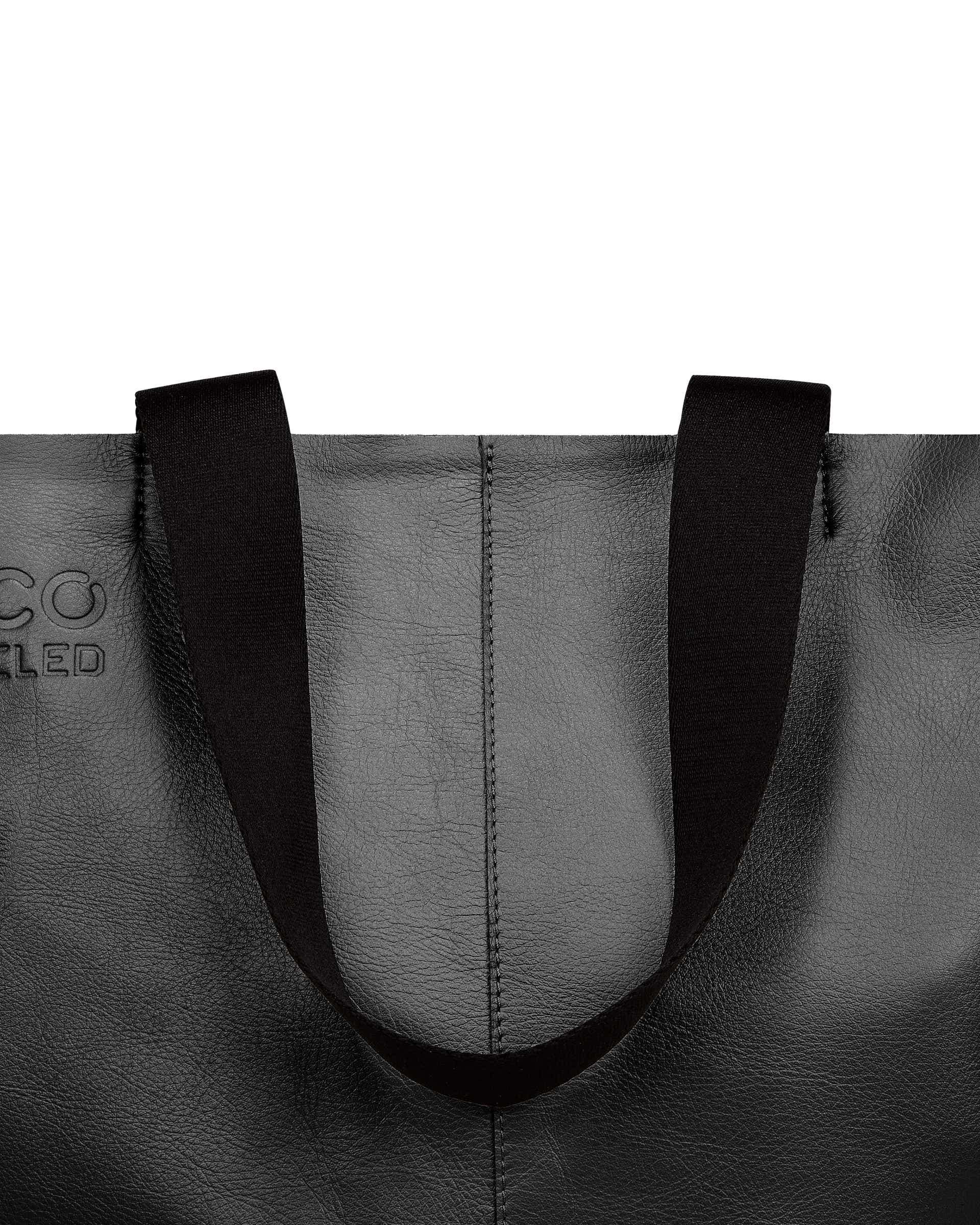 ECCO Upcycled North South 가죽 쇼퍼 백 | 멀티컬러