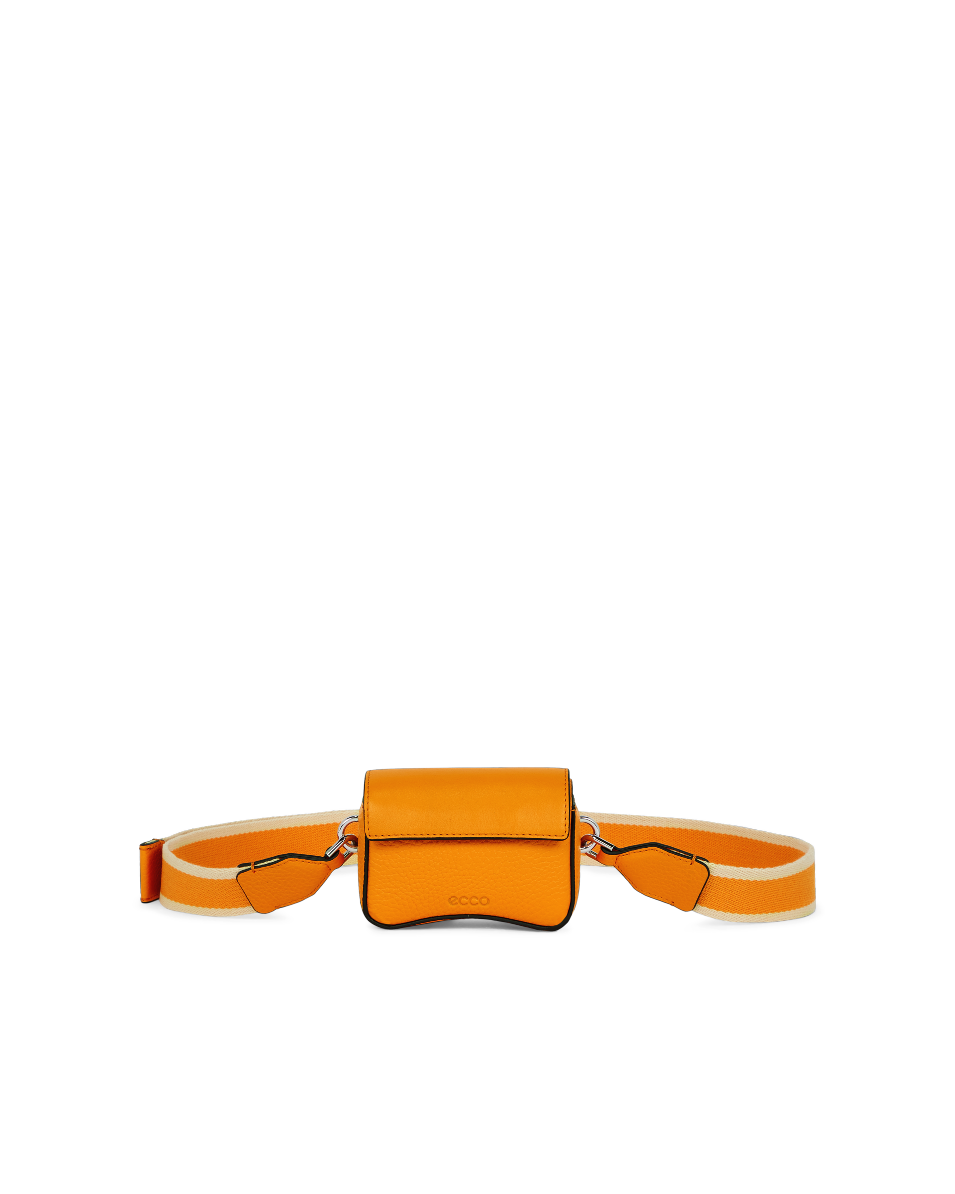 ECCO® Textureblock Leather Pinch Crossbody Bag | Orange
