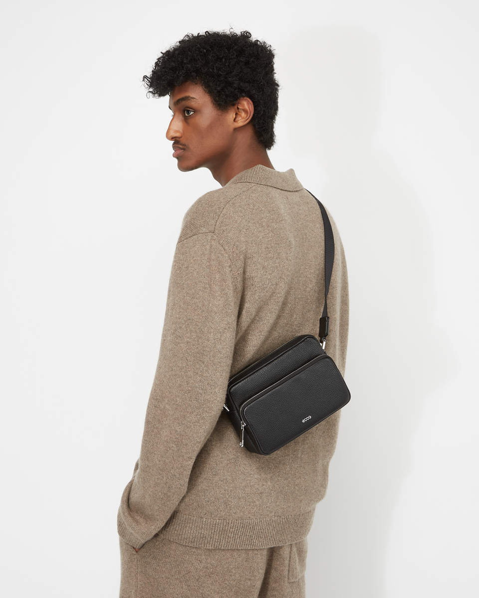 ECCO® Leather Camera Bag | Black