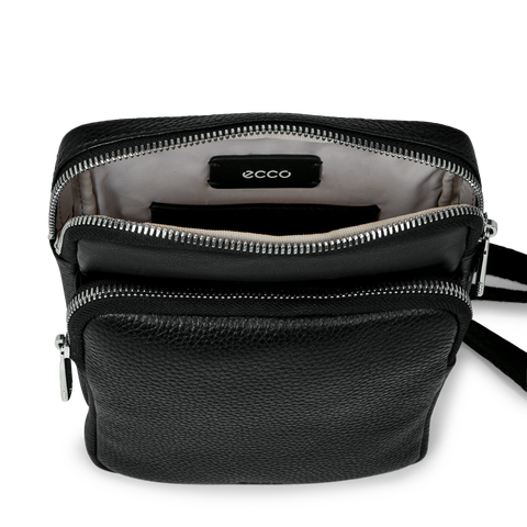 ECCO® Textureblock Leather Crossbody Bag | Black