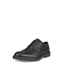 Men's ECCO® Metropole London Leather Brogue Shoe | Black