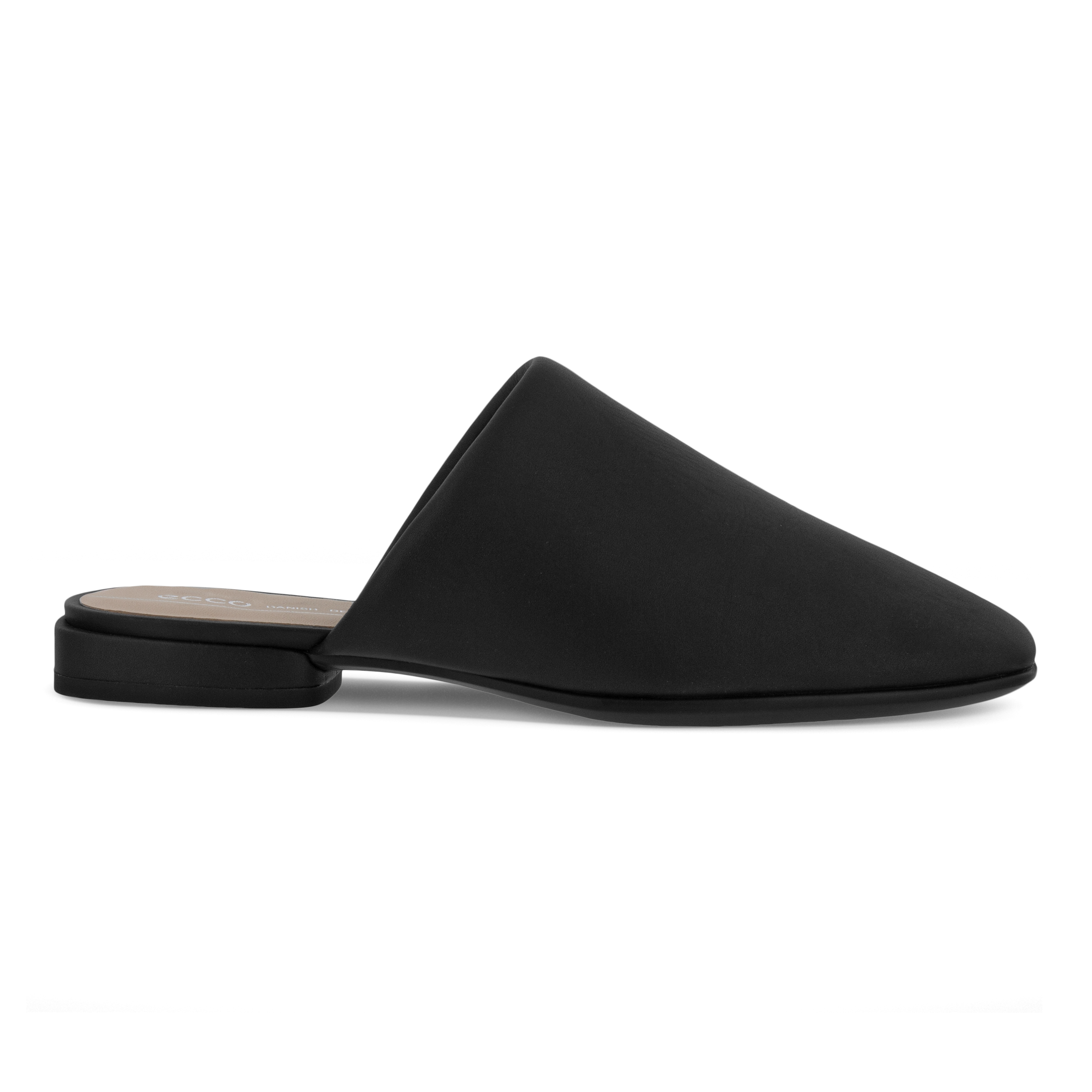 Women's ECCO® Anine Squared Leather Mule Sandal | Black