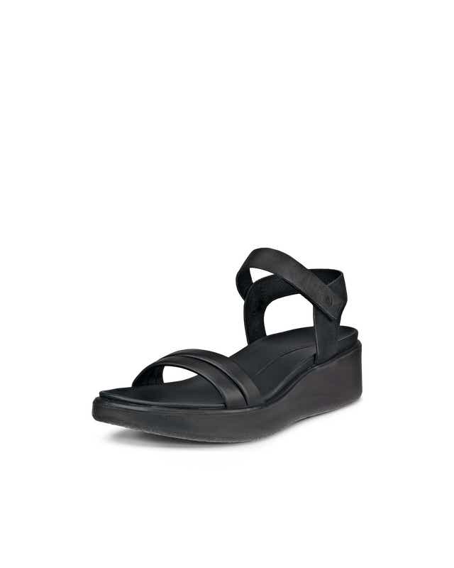 Women's ECCO® Flowt Wedge LX Leather Sandal | Black