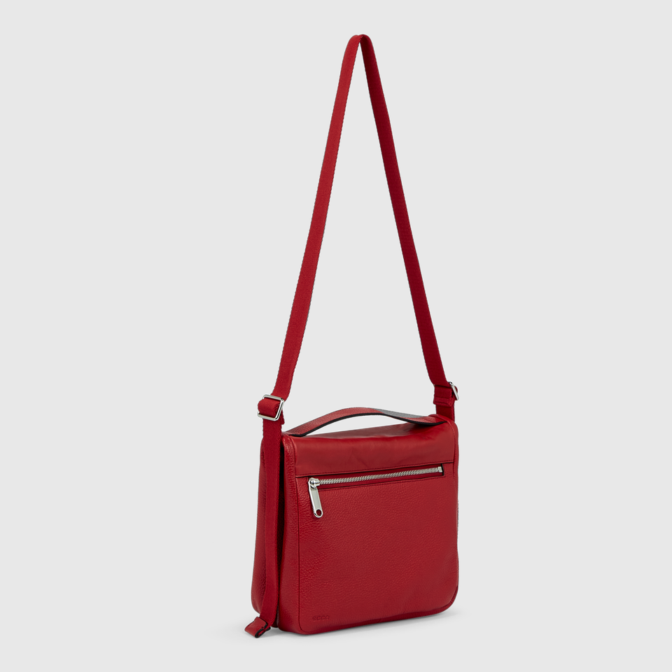ECCO® Textureblock Leather Crossbody Bag | Red