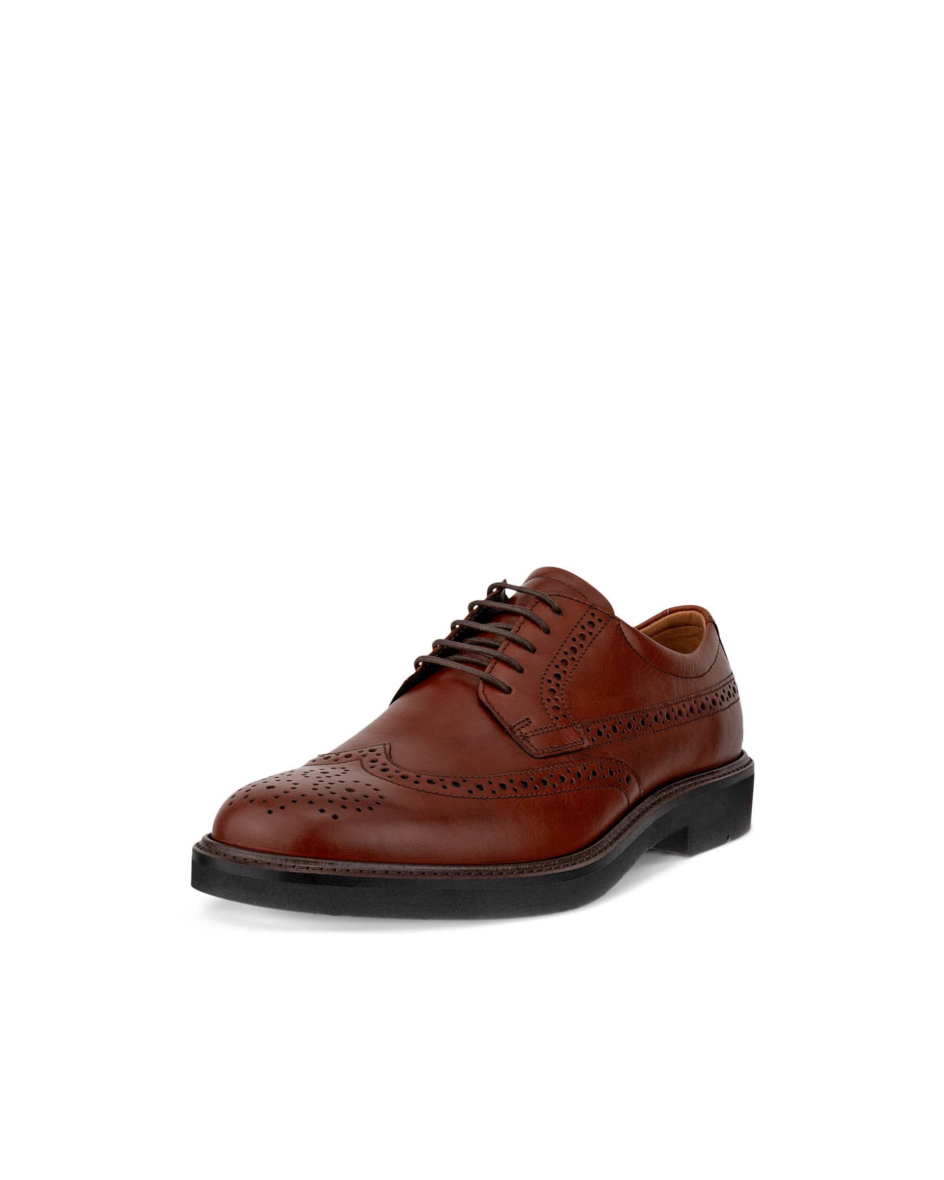 Men's ECCO® Metropole London Leather Brogue Shoe | Brown