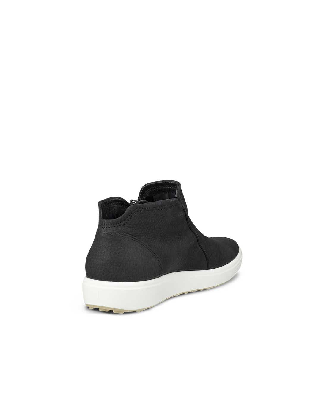 Women's ECCO® Soft 7 Nubuck Zip Bootie | Black