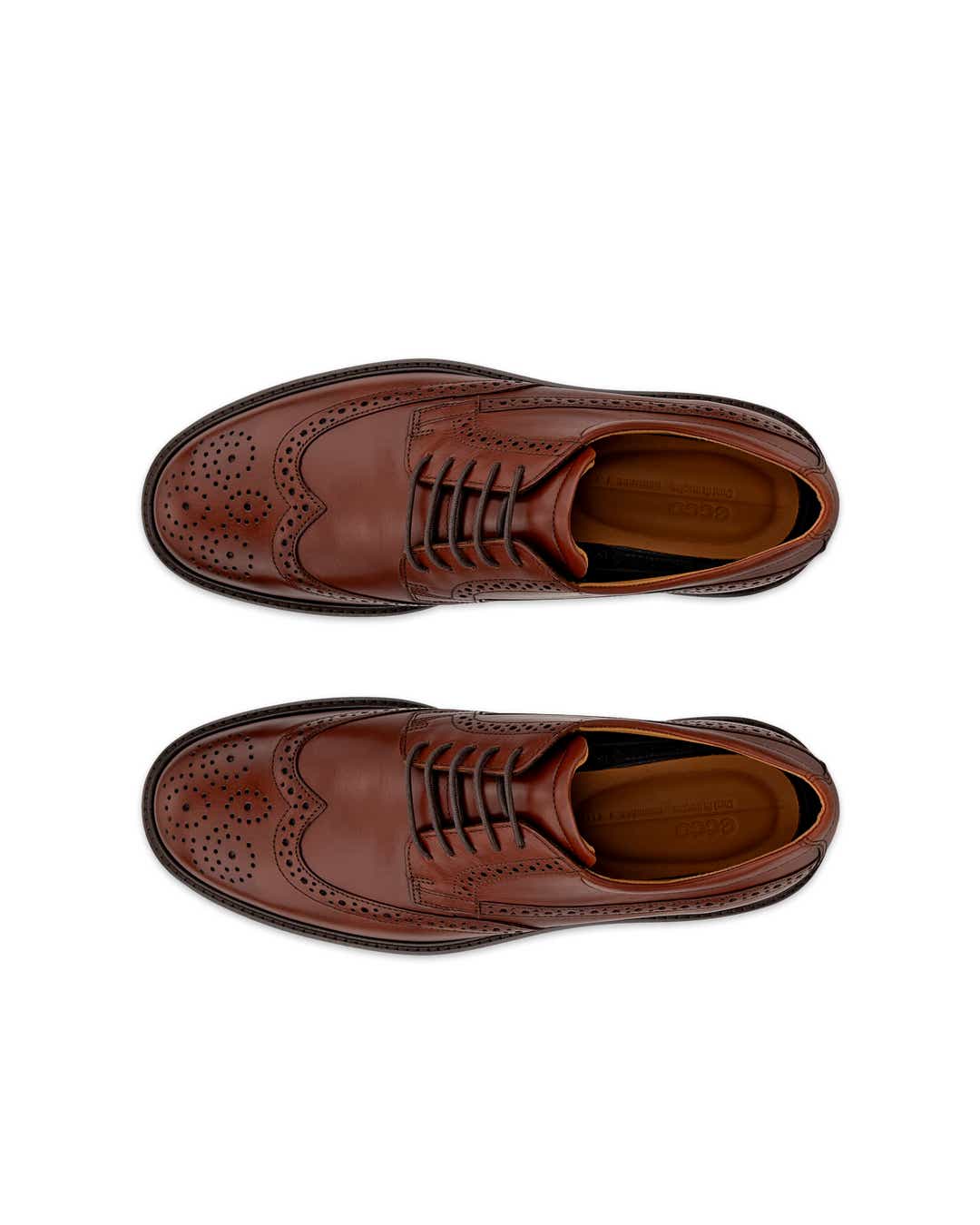 Men's ECCO® Metropole London Leather Brogue Shoe | Brown