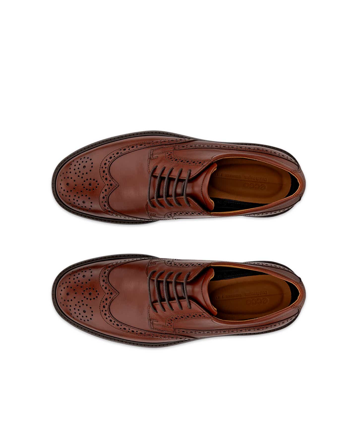 Men's ECCO® Metropole London Leather Brogue Shoe | Brown