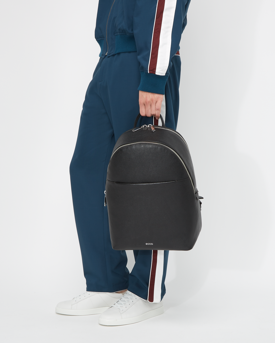 ECCO® Round Pack Leather Backpack | Black