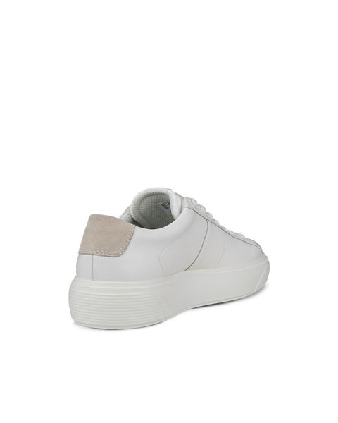 Women's ECCO® Street Platform Leather Sneaker | White