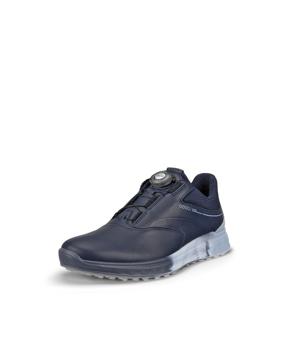 Ladies ECCO Golf S Three BOA Leather Gore Tex Shoe Blue