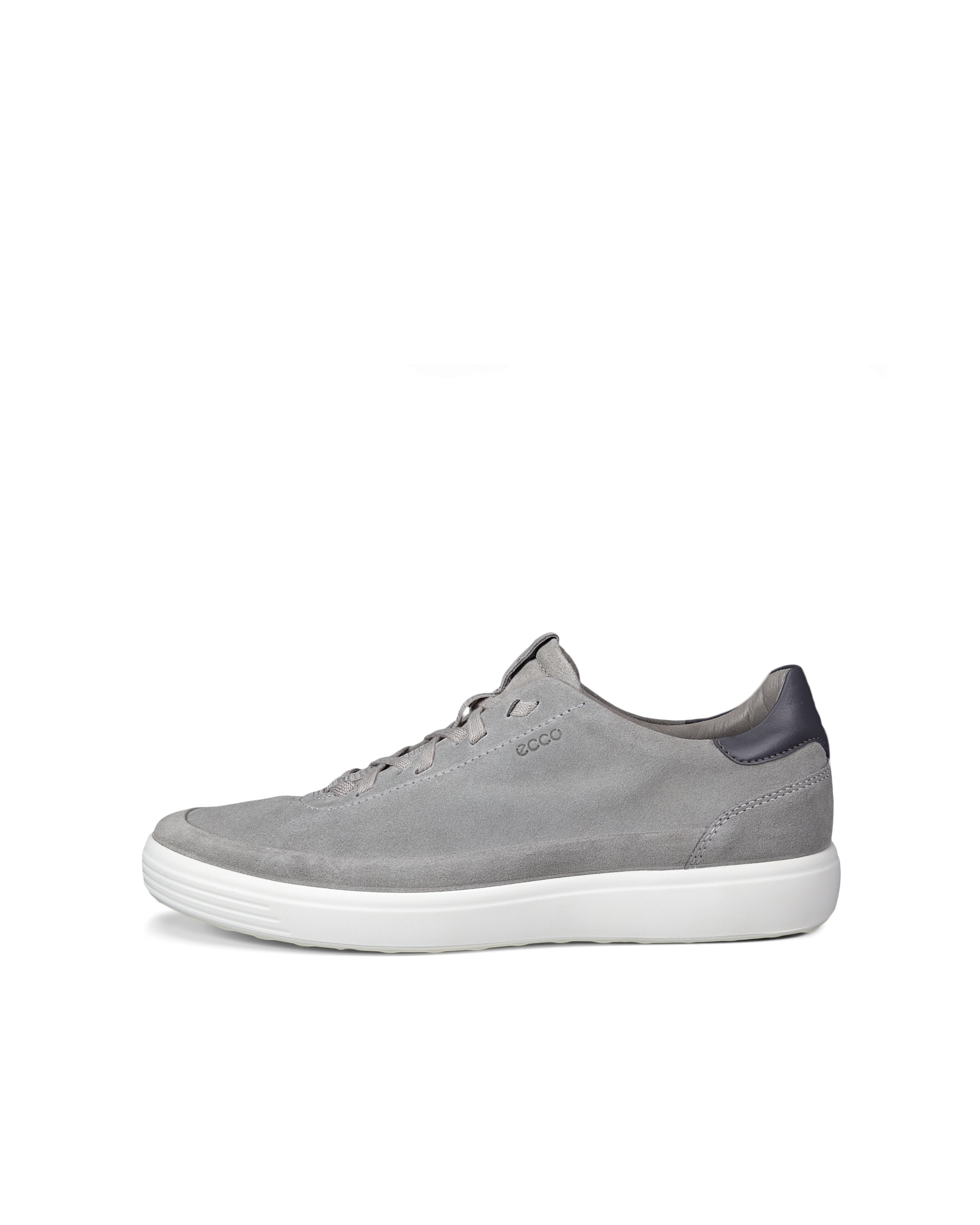Men s ECCO Soft 7 Suede Sneaker Grey