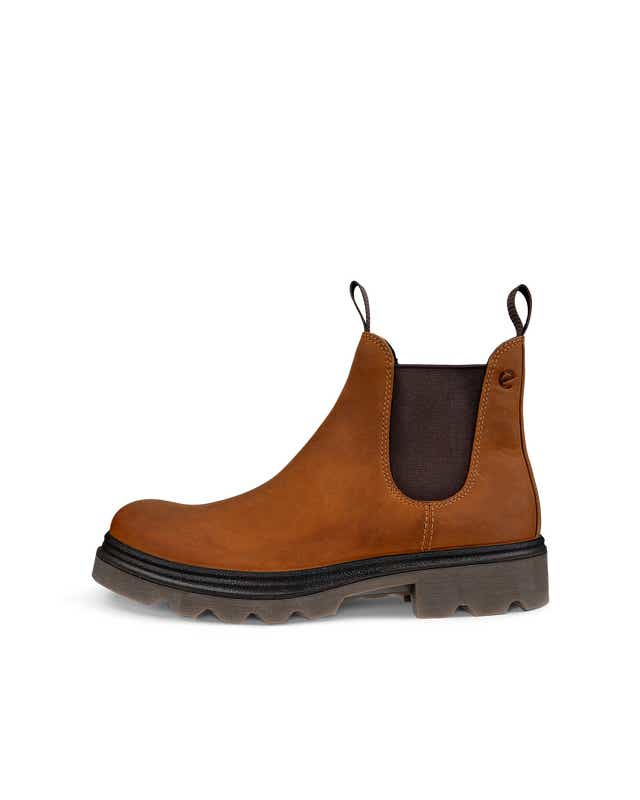 Men's ECCO® Grainer Nubuck Chelsea Boot | Brown
