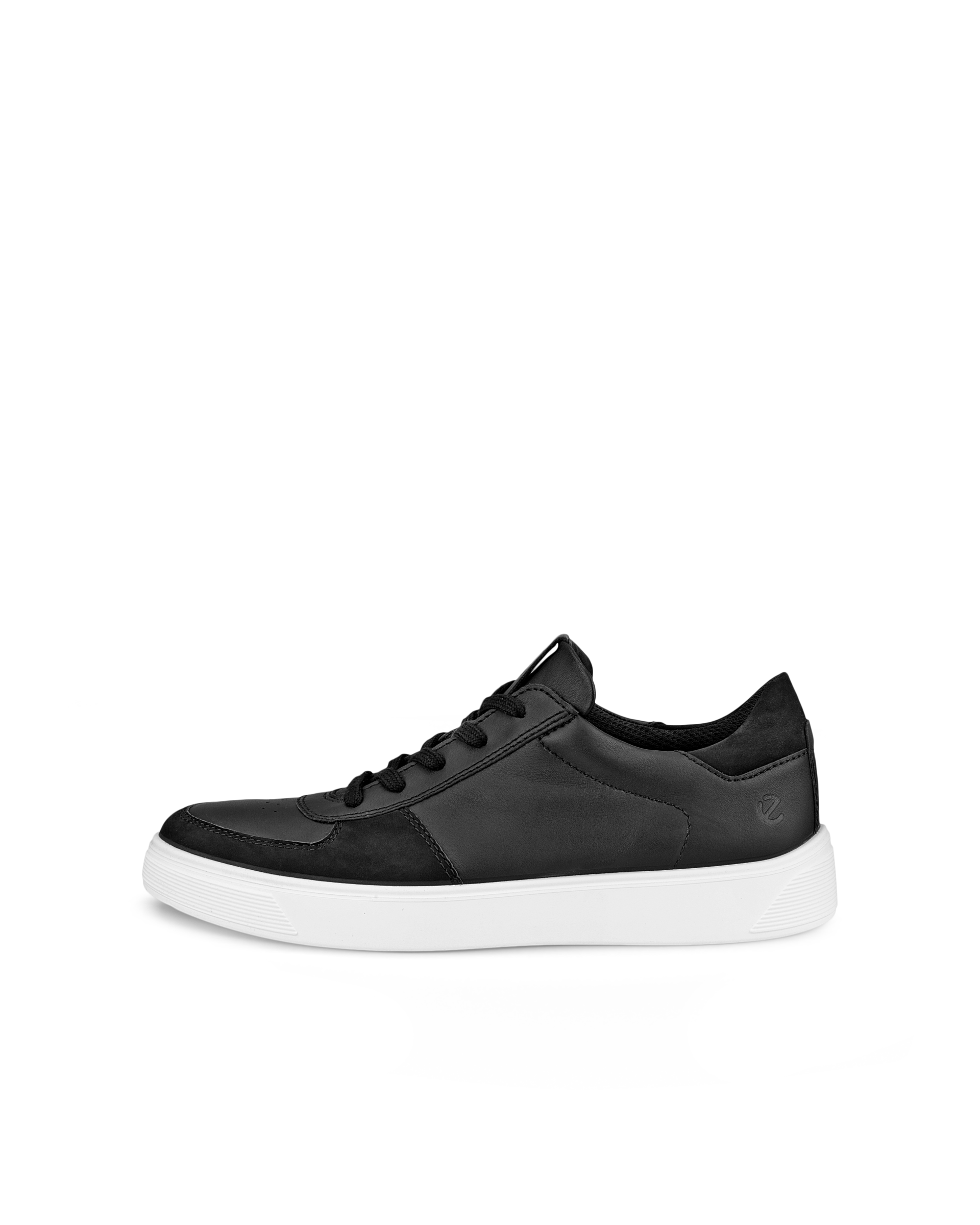 Men's ECCO® Street Tray Leather Sneaker | Black