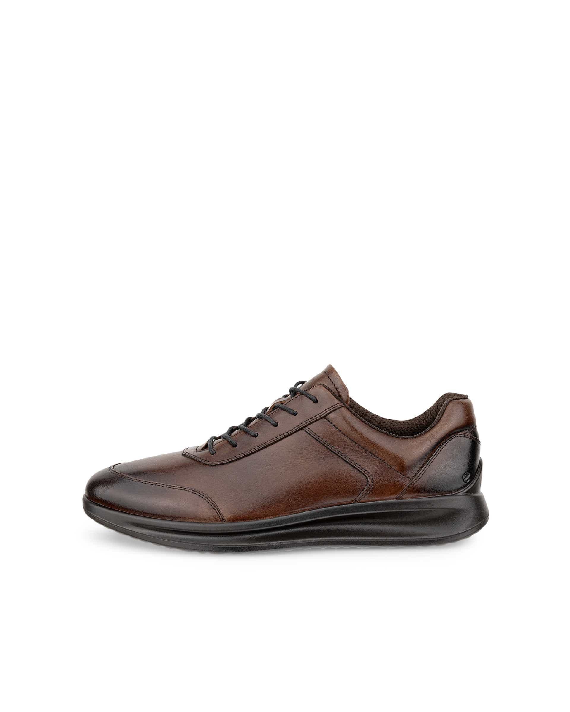 Men's ECCO® Aquet Leather Shoe | Brown