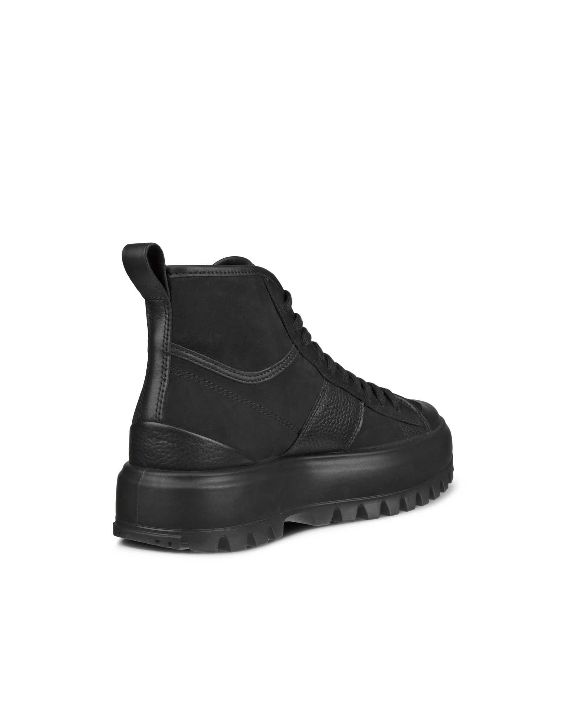 Women's ECCO® Street Ace Rugged Nubuck Gore-Tex High-Top Sneaker | Black