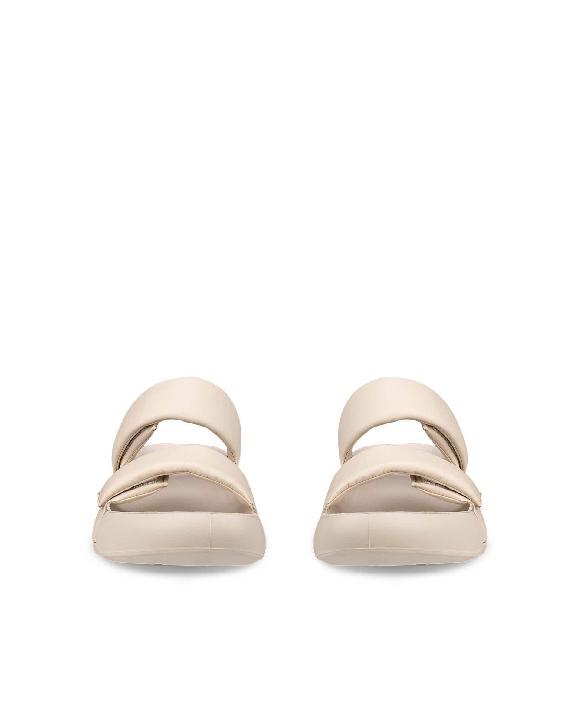 Women's ECCO® Cozmo Platform Leather Two Strap Sandal | Beige