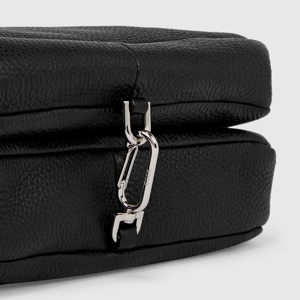 ECCO® Textureblock Leather Crossbody Bag | Black