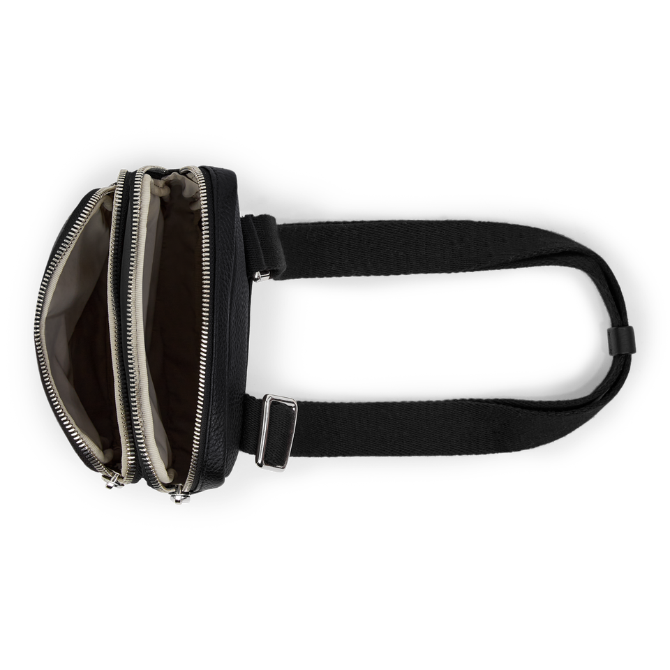 ECCO® Textureblock Leather Crossbody Bag | Black