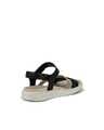 Women's ECCO® Flowt Nubuck Flat Sandal | Black
