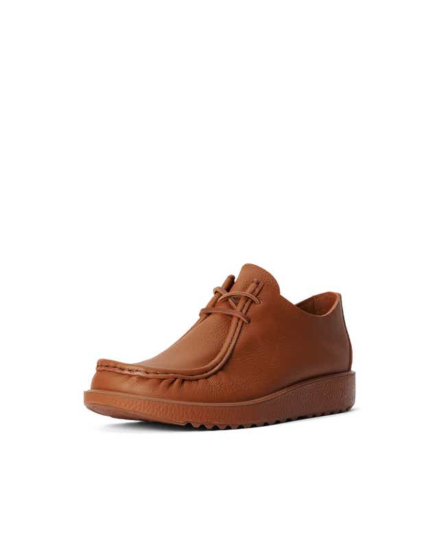 ECCO®.Kollektive Joke Leather Lace Shoe | Brown