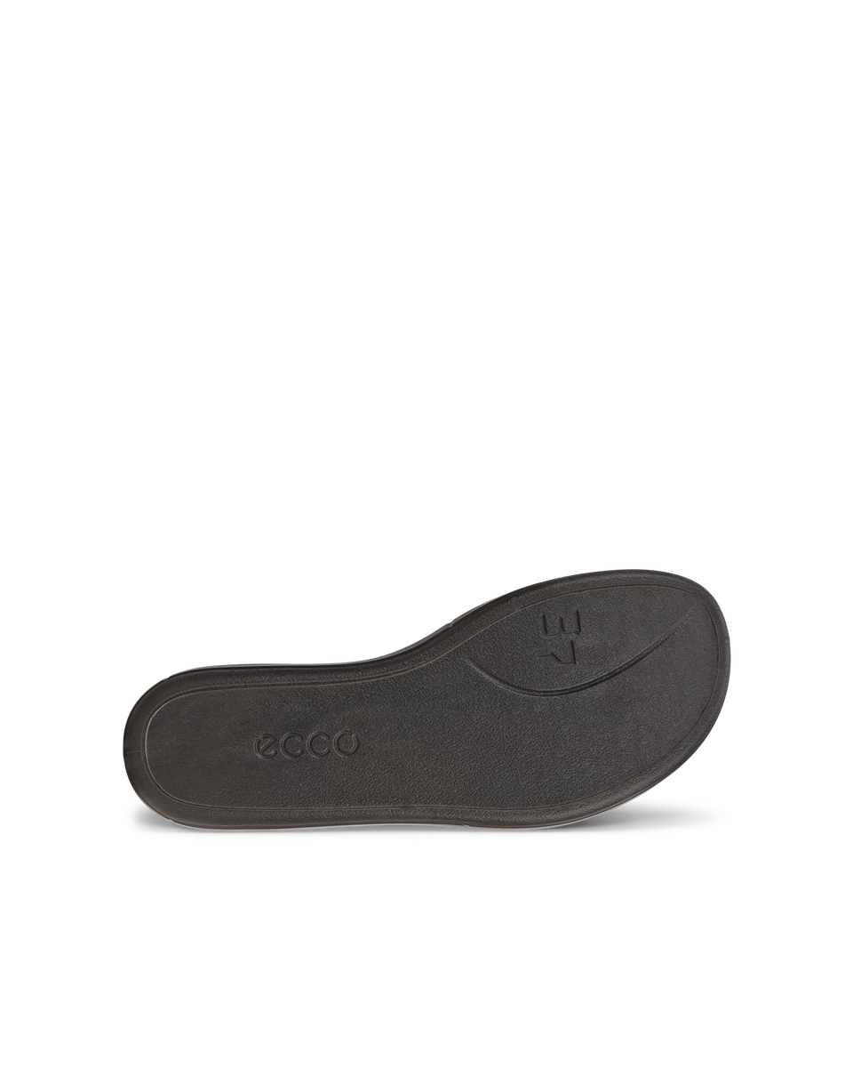 Women's ECCO® Simpil Leather Flat Sandal | Brown