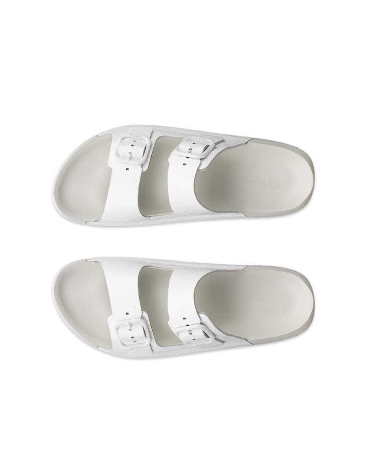 Women's ECCO® Cozmo Leather Two-Strap Sandal | White