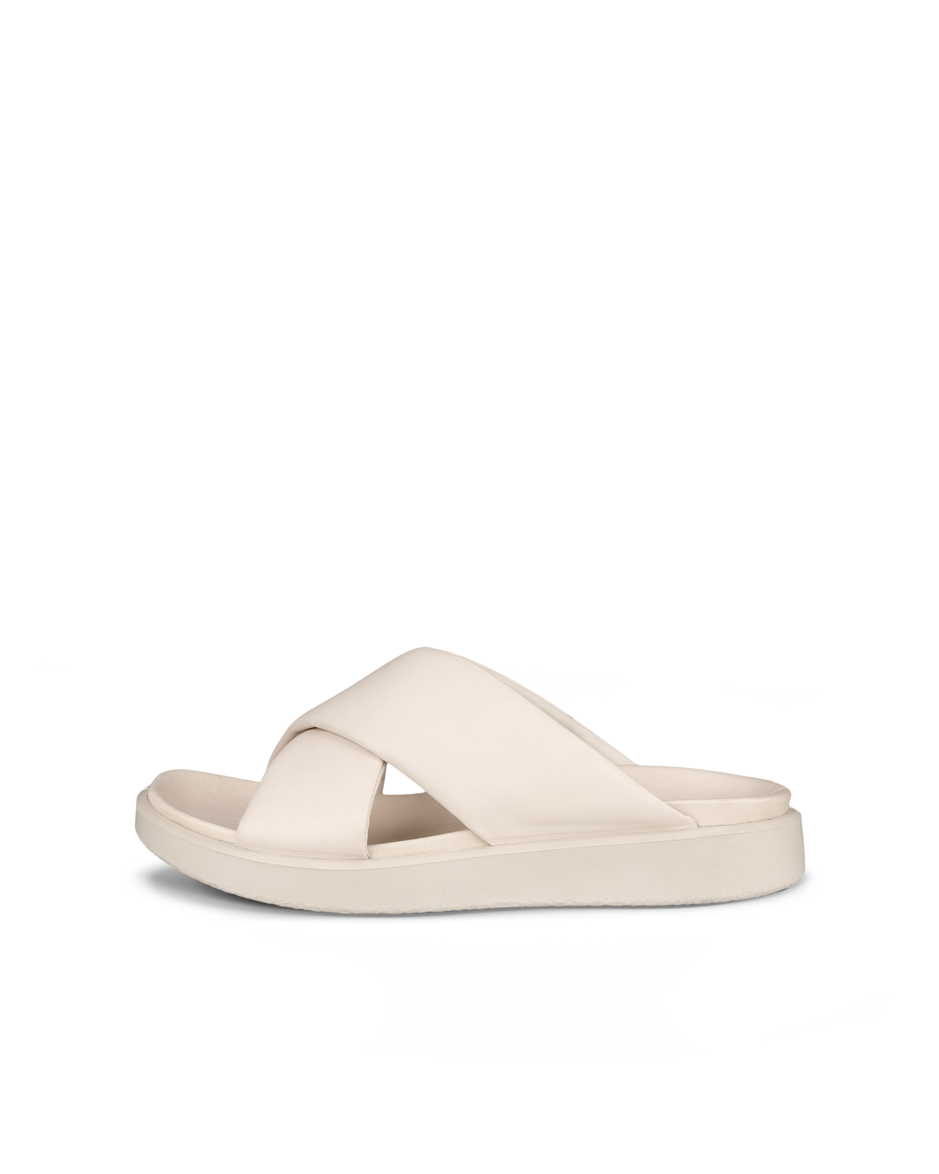 Women's ECCO® Flowt LX Leather Cross-Strap Slider | Beige