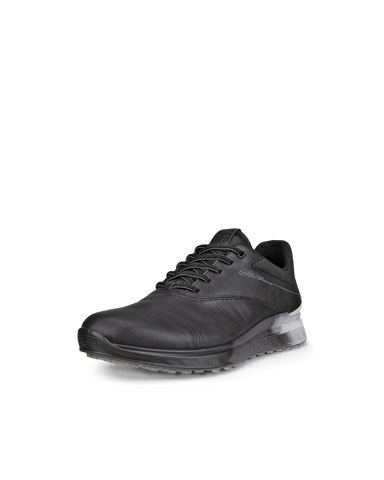 Men's ECCO® Golf S-Three Leather Gore-Tex Shoe | Black