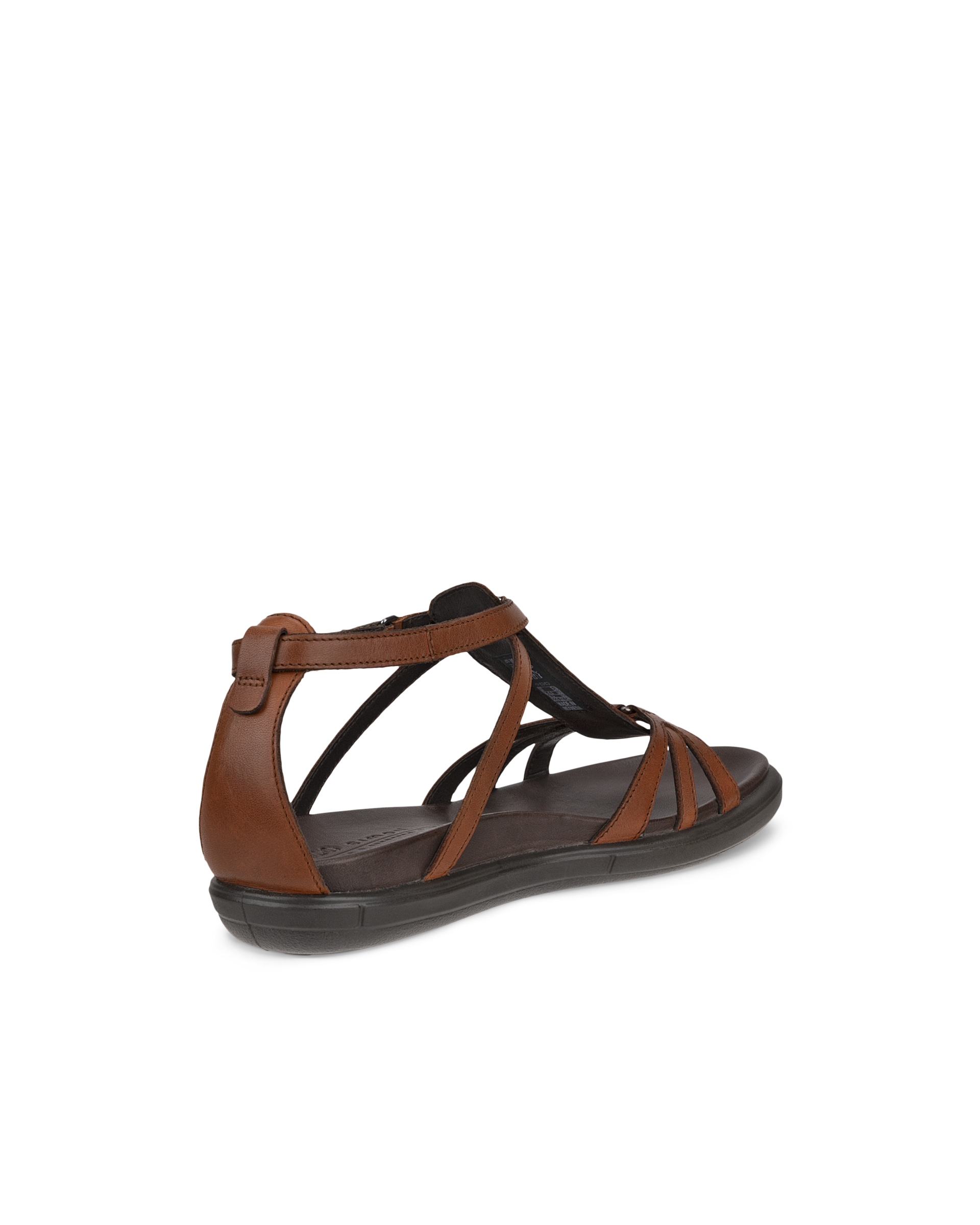 Women's ECCO® Simpil Leather Flat Sandal | Brown