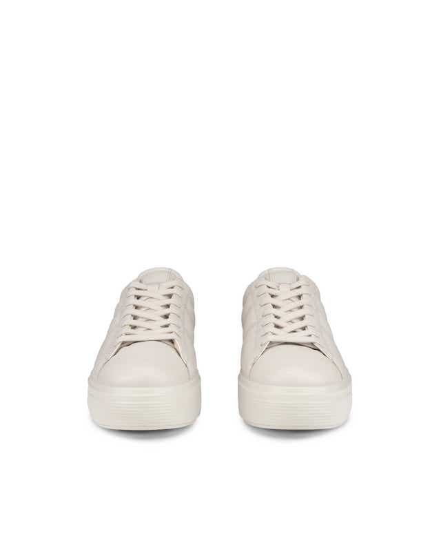 Women's ECCO® Street Platform Leather Platform Sneaker | Grey