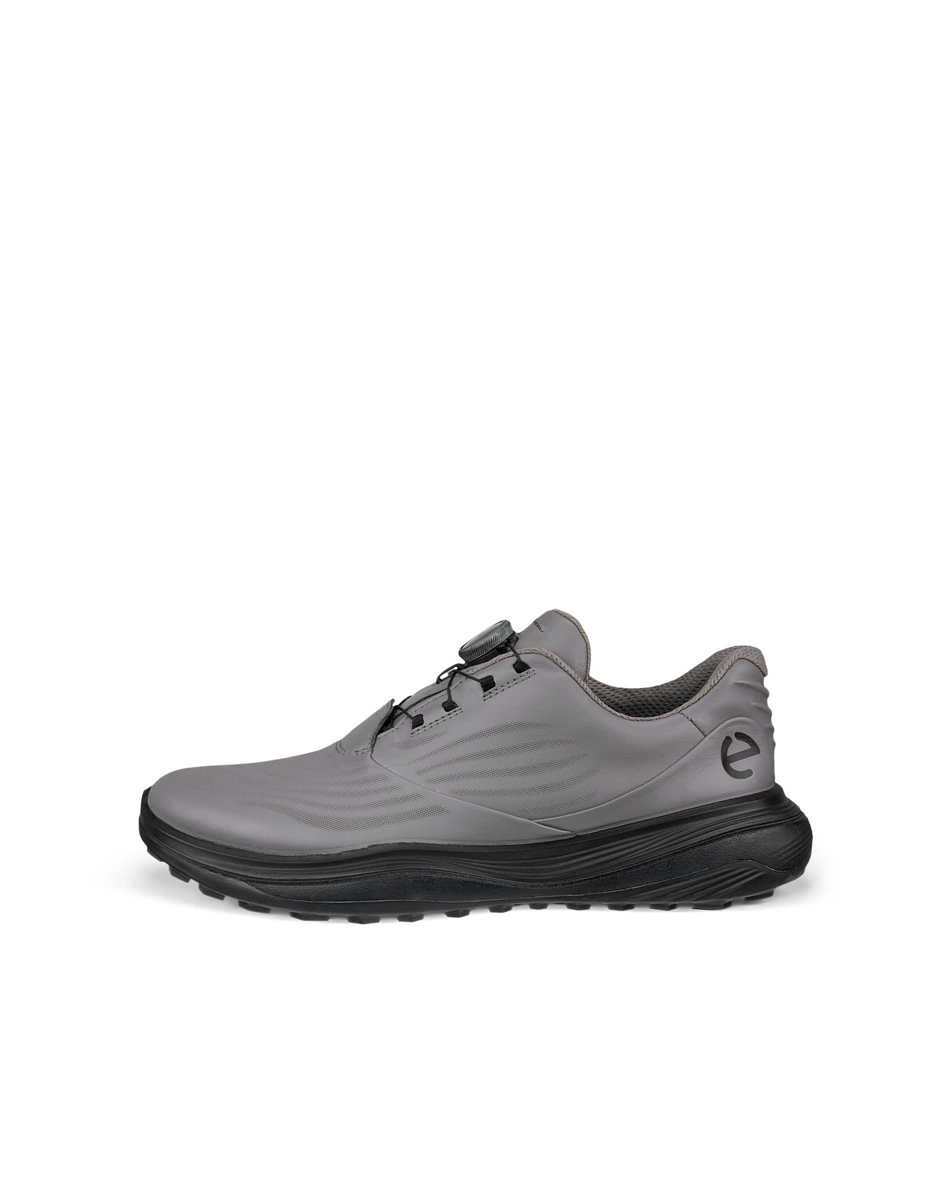 Men's ECCO® Golf LT1 Boa Leather Waterproof Golf Shoe | Gray
