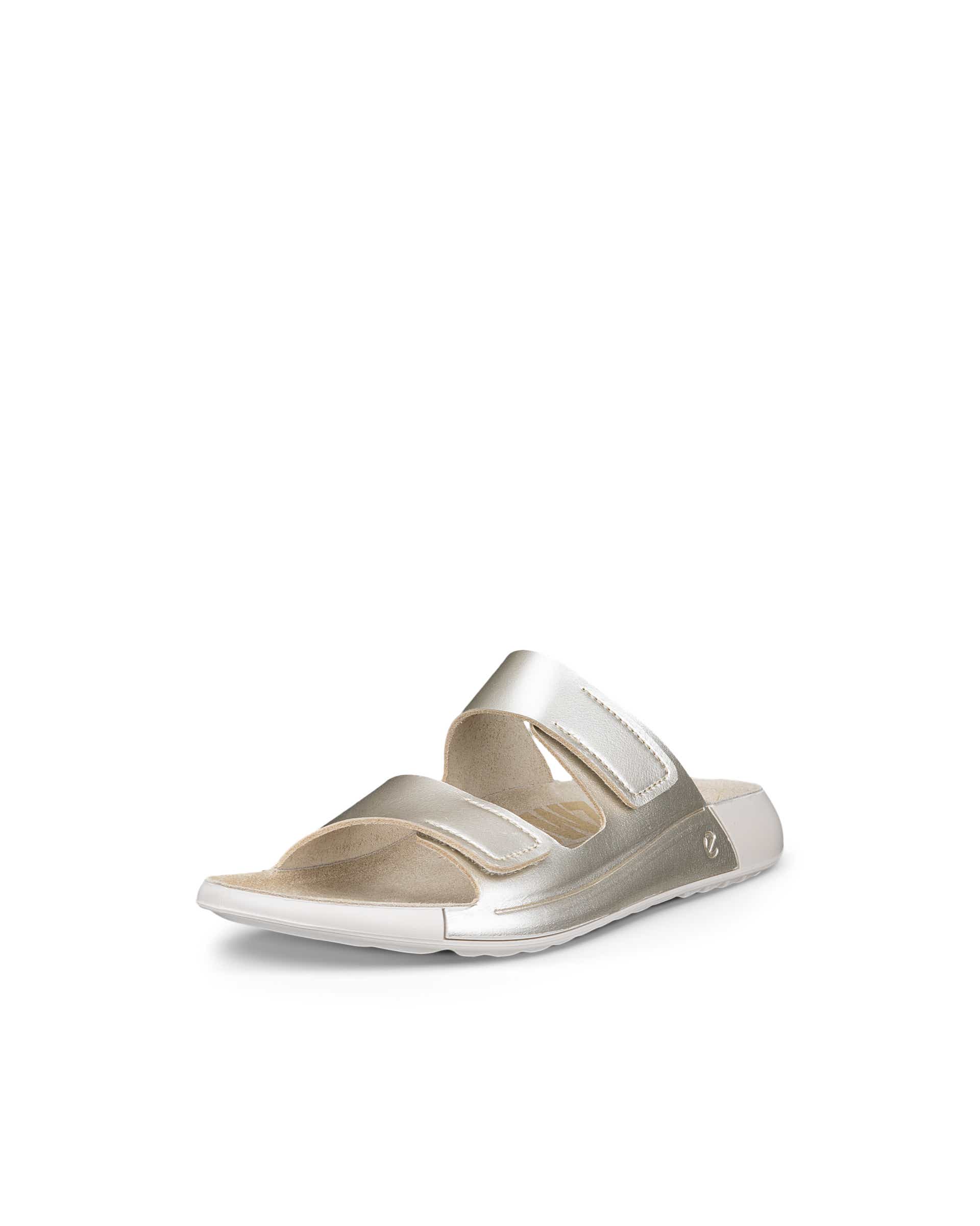 Women's ECCO® Cozmo Leather Two-Strap Sandal | Metallics