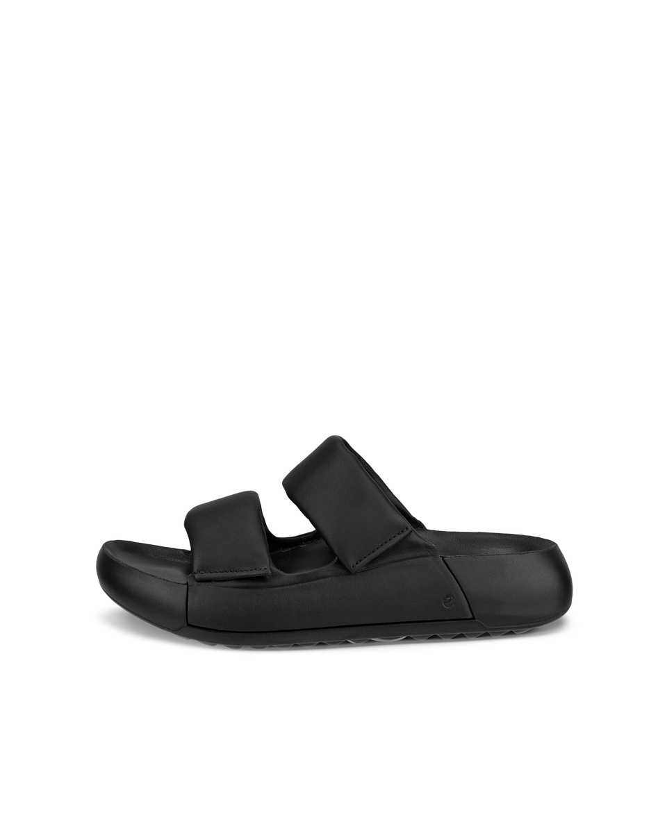 Women's ECCO® Cozmo PF Leather Two Strap Sandal | Black