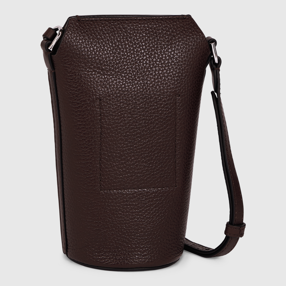 ECCO® Pot Textureblock Leather Crossbody Bag | Brown