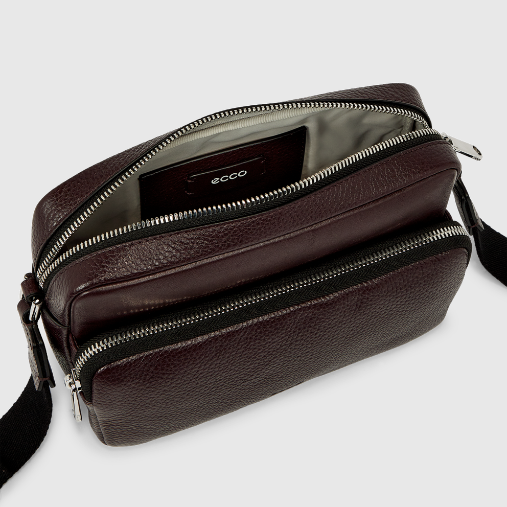 ECCO® Textureblock Leather Camera Bag | Brown