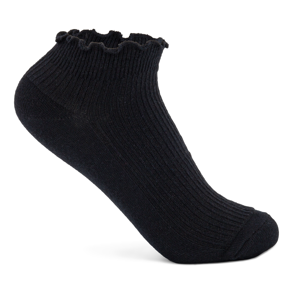 ECCO Women's Classic Ruffle Low-cut Socks | Black