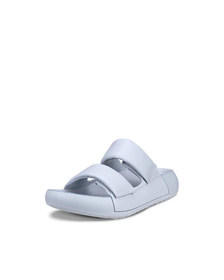 ECCO Cozmo Sandal PF ウィメンズ レザー2ストラップサンダル | 青