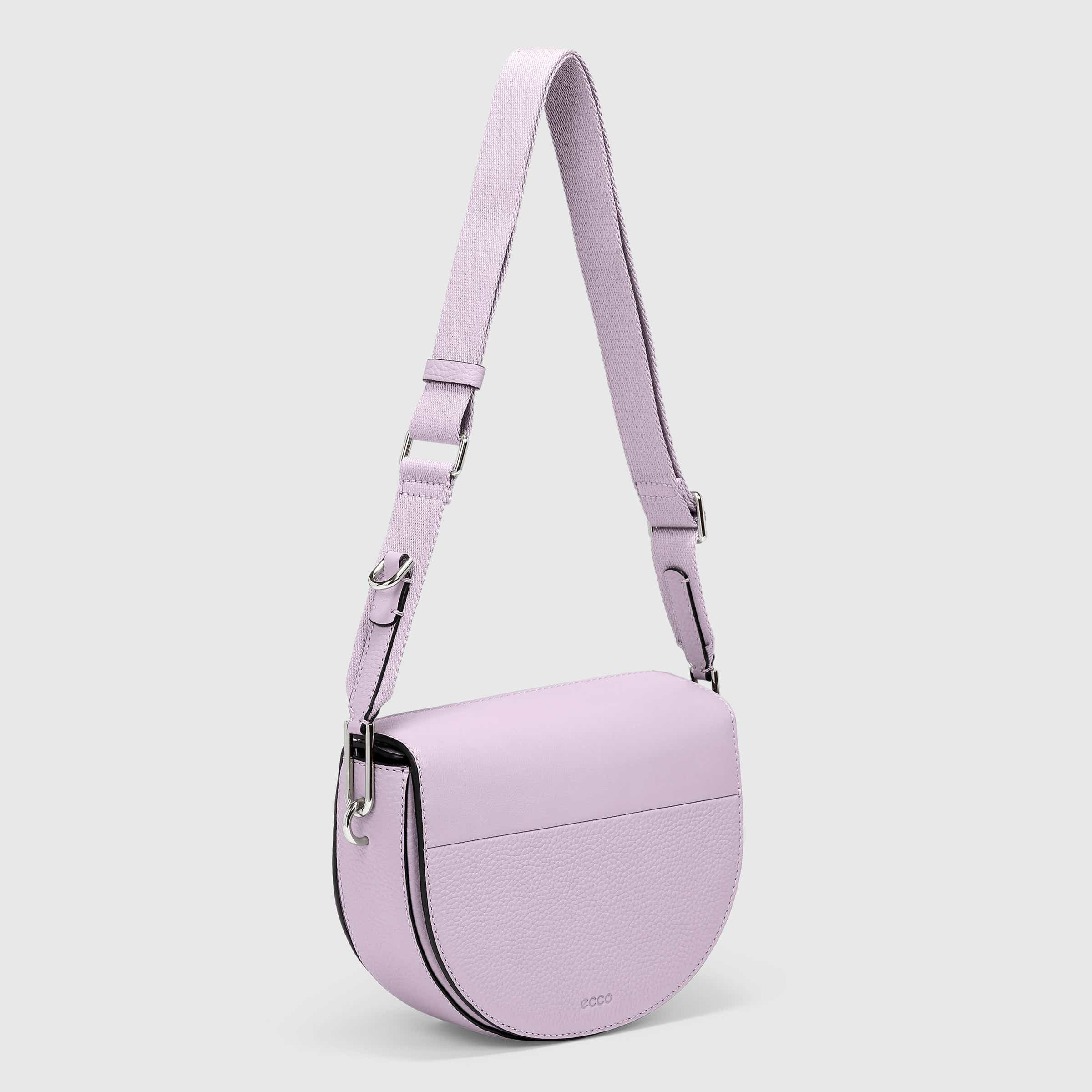ECCO® Textureblock Leather Saddle Bag | Purple ECCO® Textureblock Leather Saddle Bag | Purple