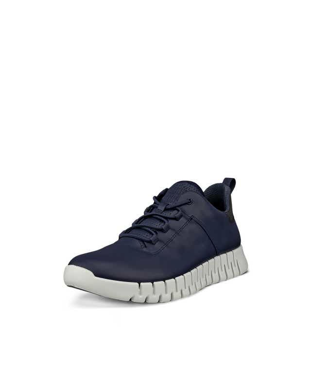 Men's ECCO® Gruuv Leather Sneaker | Blue