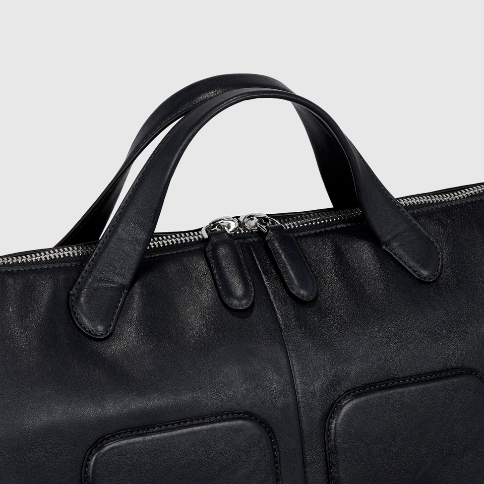 ECCO® E Weekender Leather Tote Bag | Blue