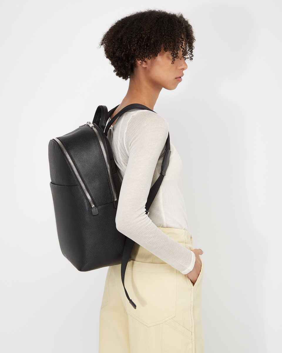 ECCO® Round Pack Leather Backpack | Black