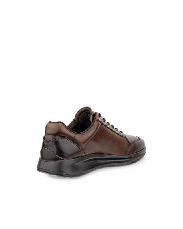 Men's ECCO® Aquet Leather Shoe | Brown