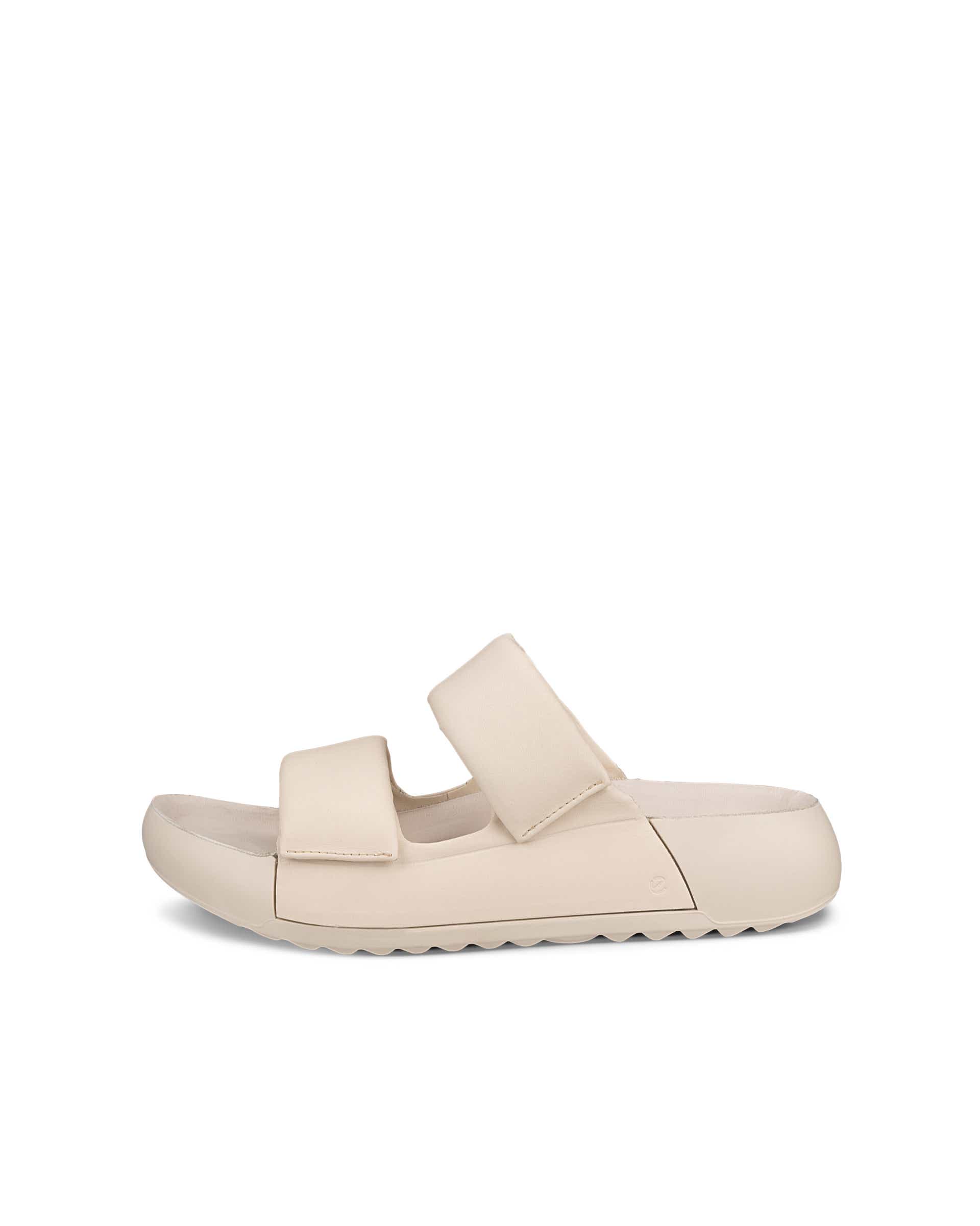 Women's ECCO® Cozmo Platform Leather Two Strap Sandal | Beige