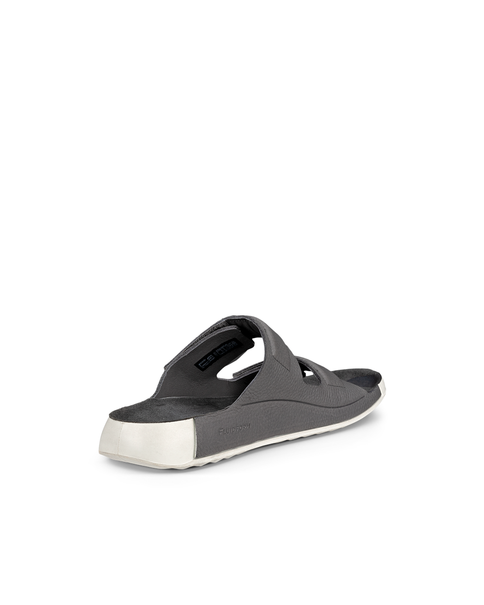 Men's ECCO® Cozmo 60 Leather Two Strap Sandal | Grey