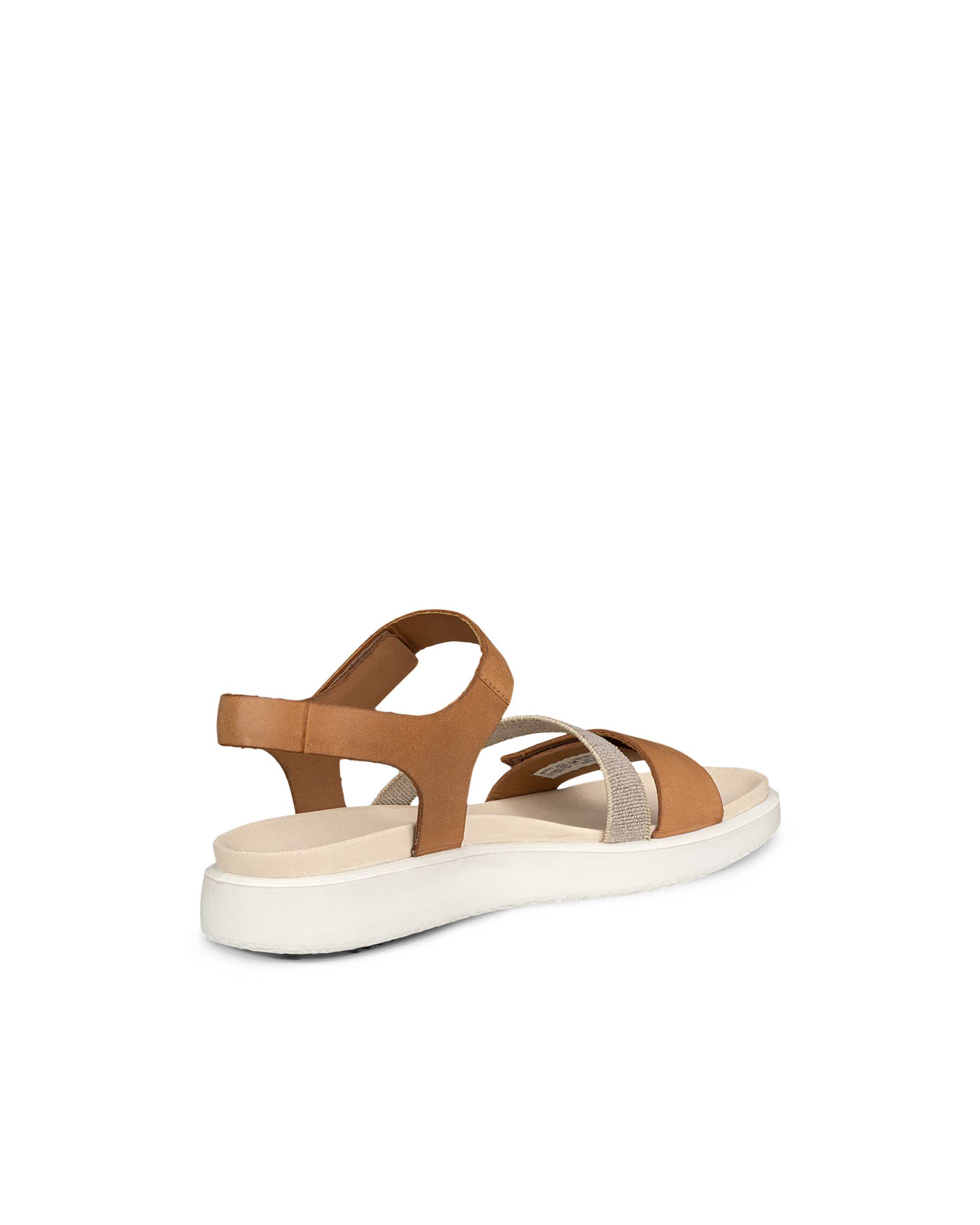 Women's ECCO® Flowt Nubuck Flat Sandal | Brown