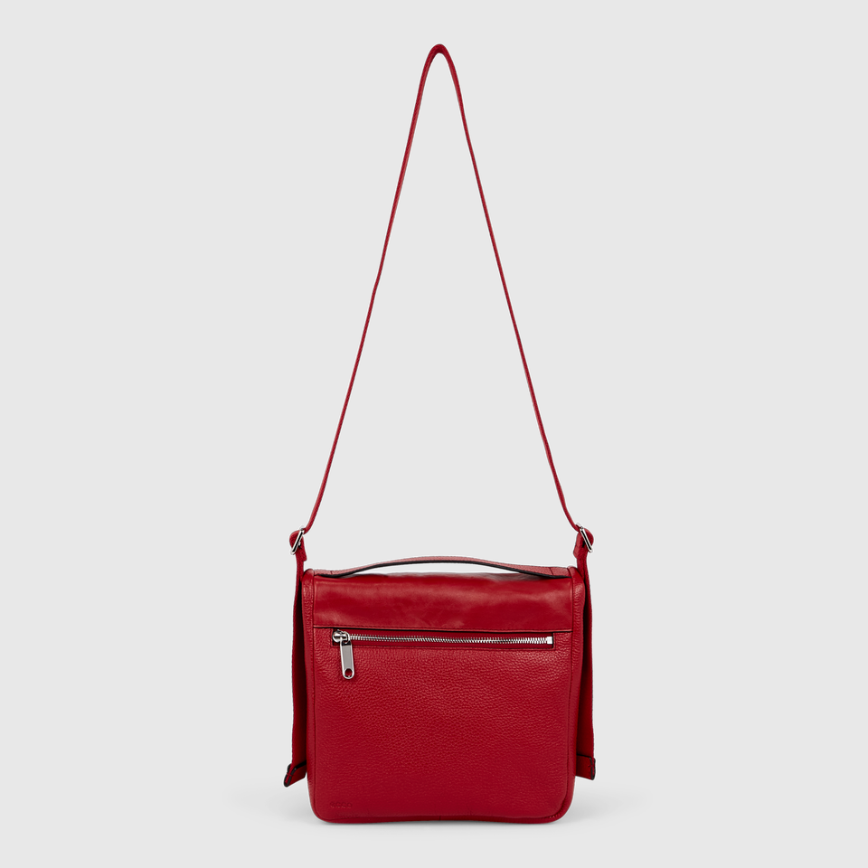ECCO® Textureblock Leather Crossbody Bag | Red
