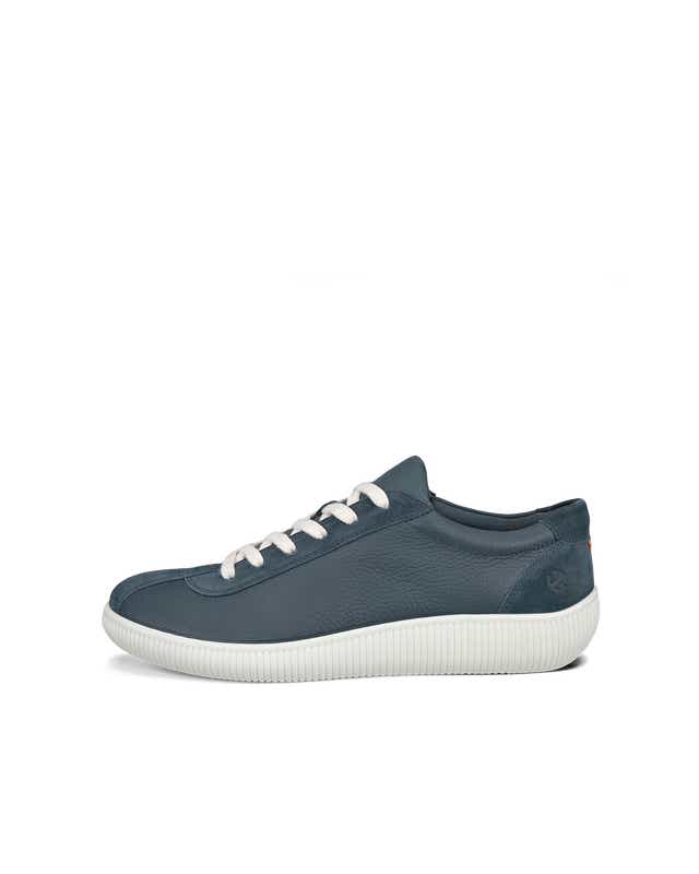 Men's ECCO® Soft Zero Leather Sneaker | Blue